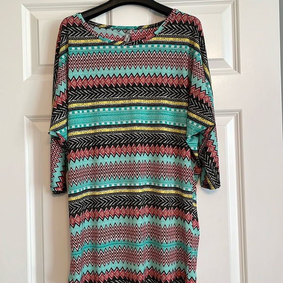 Yahada | Tops | Womens Fun Tunic With Lots Of Color | Poshmark